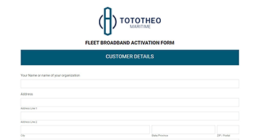 Fleet Broadband Activation Form
